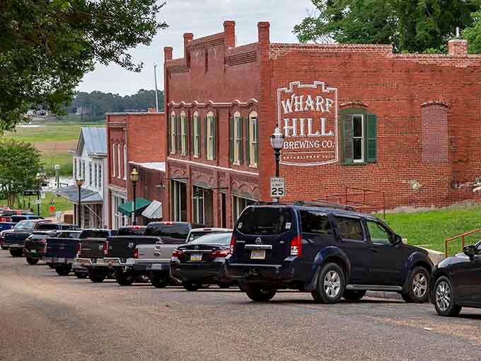 The brewing company sign tells you everything: this town knows how to blend old-world charm with modern pleasures.