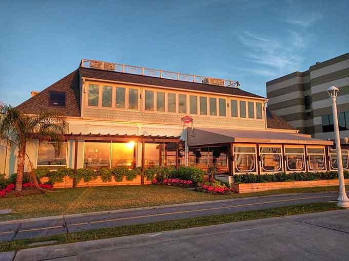 Golden hour transforms this oceanfront beauty into something magical, where fresh seafood meets spectacular sunset views daily.