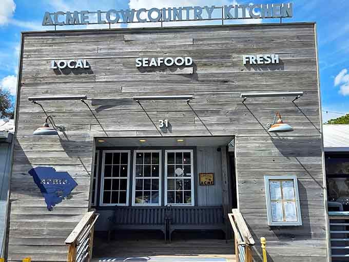When a restaurant proudly displays "Local, Seafood, Fresh" on the building, you know they're serious about quality ingredients.