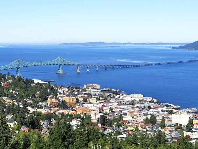 That stunning bridge stretching across the water connects you to adventure, history, and some seriously fresh seafood.