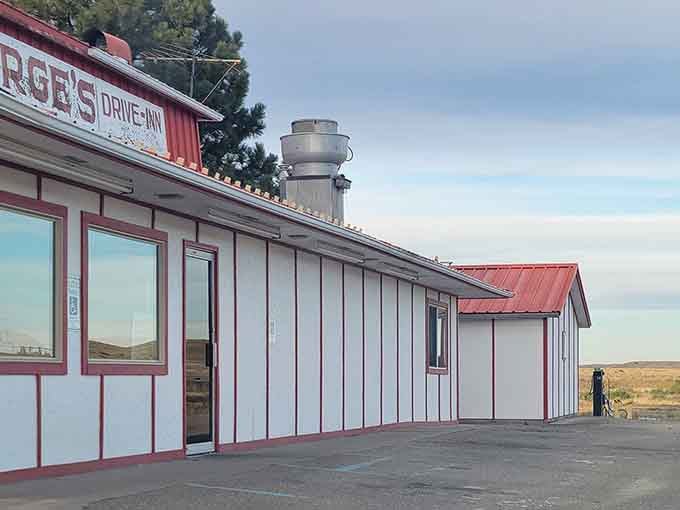 Simple white walls and red trim hide some of the best roadside cooking you'll ever taste.