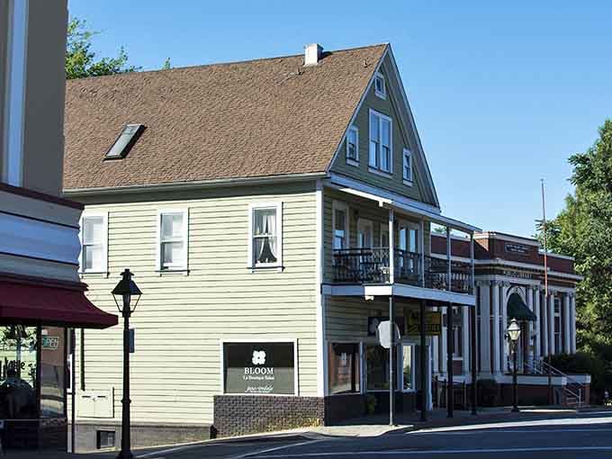 Victorian charm with modern balconies creates a downtown where every building tells its own story.