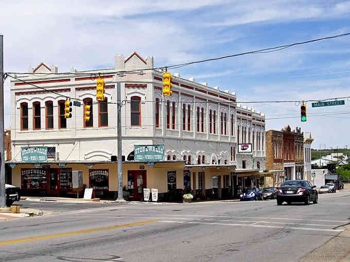 Classic storefronts standing proud under big Texas skies, inviting you to slow down and explore.