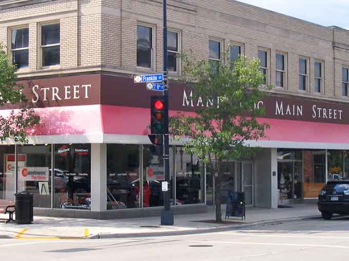 Downtown architecture meets small-town warmth on this peaceful corner where time slows down just right.