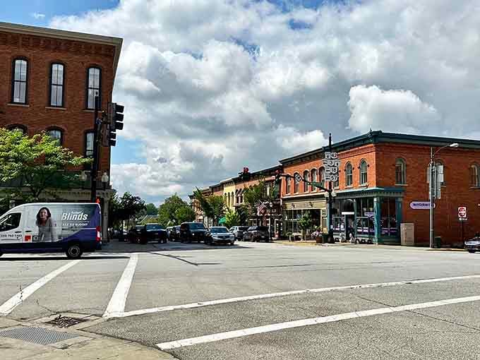Wide streets and classic storefronts invite you to slow down and actually enjoy your Saturday afternoon stroll.