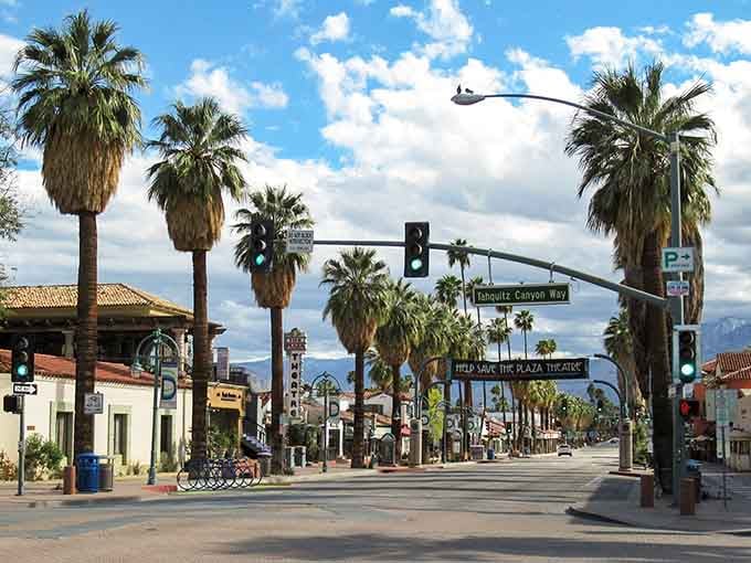 Palm Canyon Drive stretches ahead with that perfect blend of sunshine, shopping, and mid-century modern charm waiting around every corner.