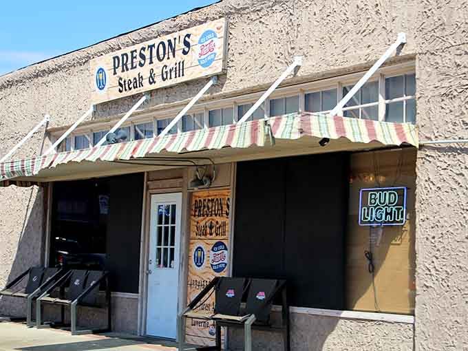 Those striped awnings and humble entrance welcome you to a place where the beef does all the talking.