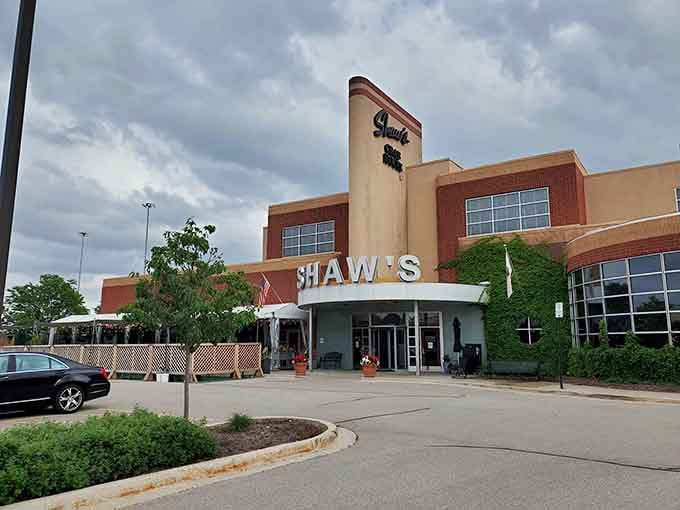 Shaw's welcomes you with modern architecture and timeless charm, where fresh catches meet suburban convenience beautifully.