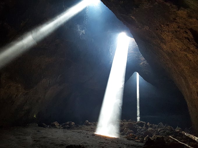 When the sun hits just right, this underground chamber transforms into something almost spiritual and breathtaking.