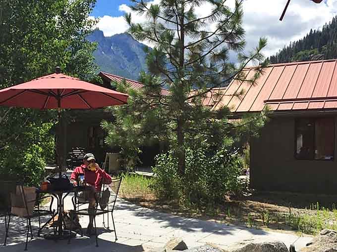 That copper roof catches the afternoon sun while mountain peaks stand guard&mdash;your personal outdoor cathedral awaits here.
