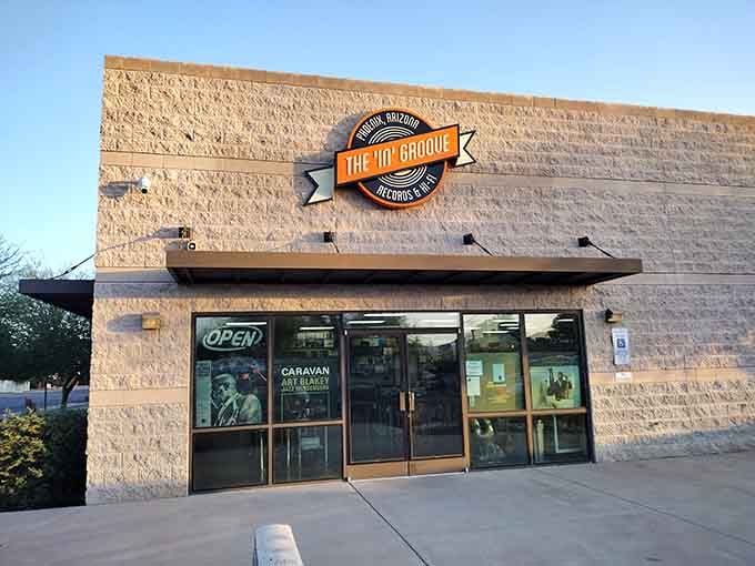 The warm glow of those glass doors beckons record hunters like moths to a flame of nostalgia.