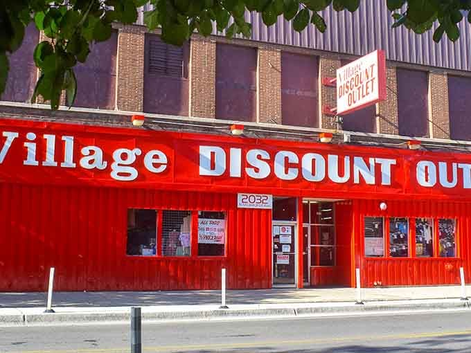 Sunshine hits those corrugated metal walls like a beacon calling bargain hunters to their happy place inside.