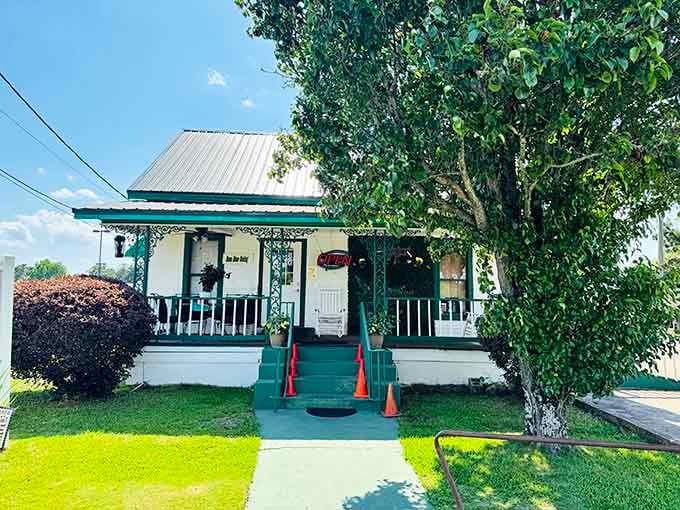 That charming cottage with the green steps houses Ruby's, where home cooking meets genuine Southern hospitality every single day.