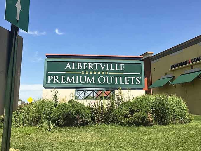 That green sign is your beacon of hope for designer deals without the designer guilt.