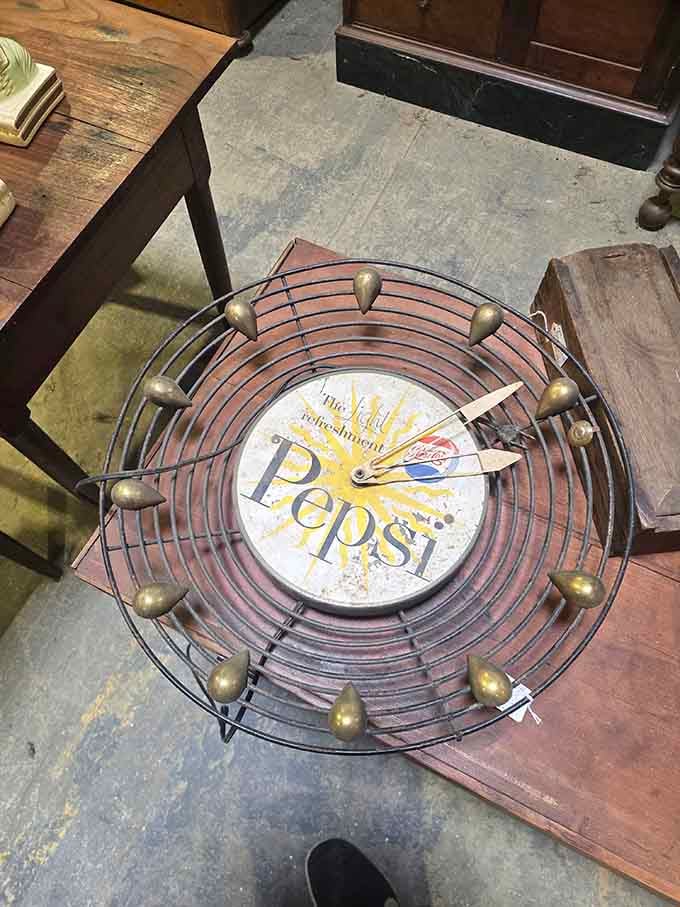 This vintage Pepsi clock proves that the best timekeepers are the ones that make you thirsty.