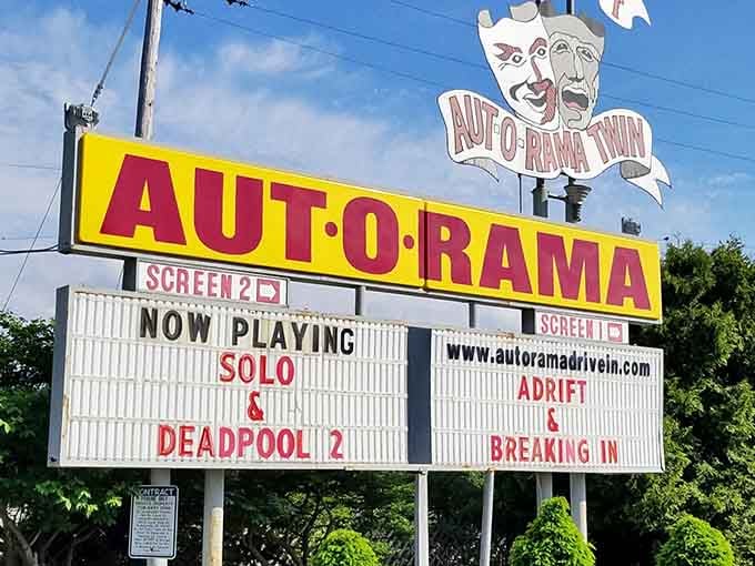 Those comedy and tragedy masks have been welcoming moviegoers since drive-ins were America's favorite date night destination.