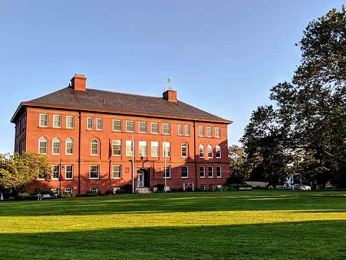 This stately brick building has witnessed more town meetings than your uncle has fishing stories to tell.