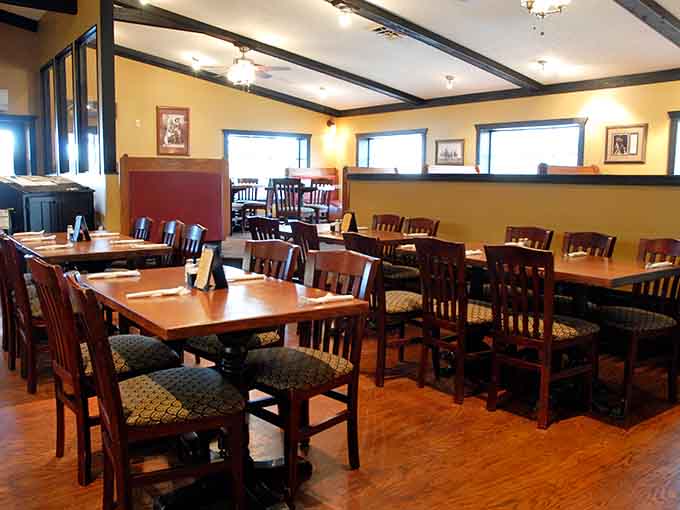 Step inside and you'll find warm woods and comfortable seating that says "stay awhile" louder than any greeter ever could.