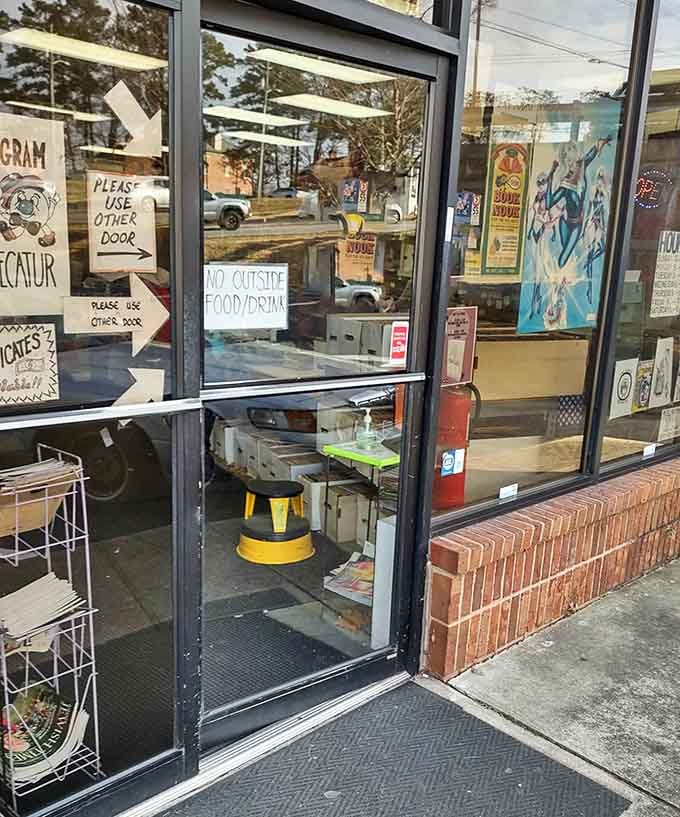 The handwritten signs and casual vibe tell you this place values substance over style every single time.