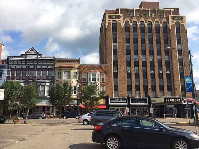Downtown architecture that proves oil money built more than just mansions, it built character and community pride.