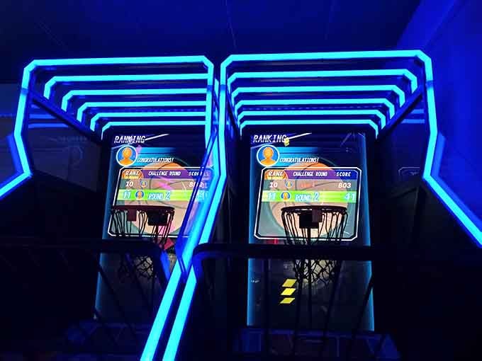 These glowing basketball hoops turn everyone into their own version of Michael Jordan, minus the sneaker endorsements and actual talent.