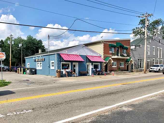 These colorful storefronts along Washington Street prove small-town shopping beats scrolling through your phone any day.