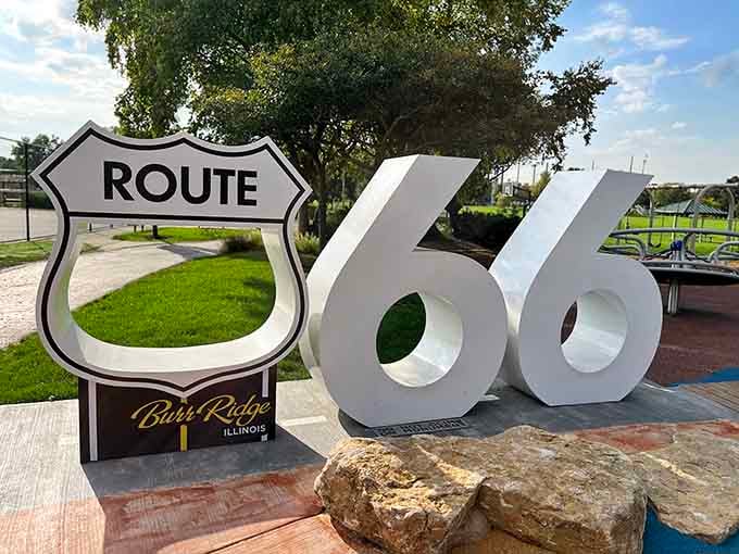 Nothing says "Instagram gold" quite like oversized Route 66 numbers that make your kids look adorably tiny.