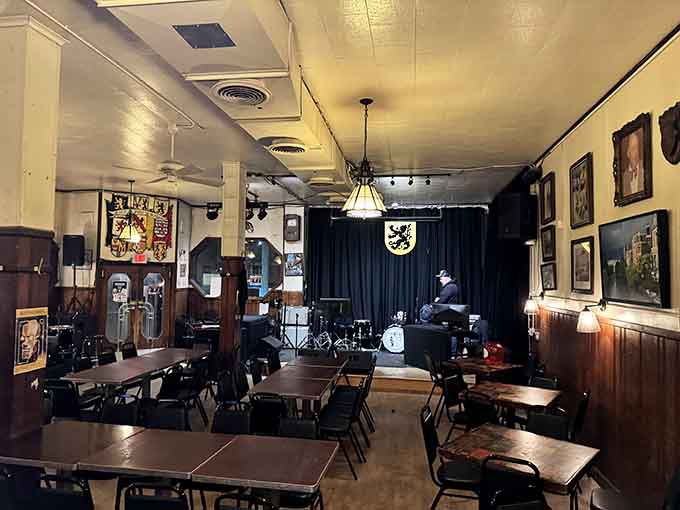 Step inside and you're transported to a Belgian pub where the walls tell stories and the atmosphere feels like home.