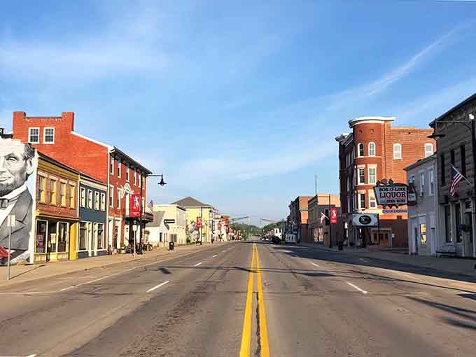 When the morning light hits just right, this street looks like a Norman Rockwell painting came to life.