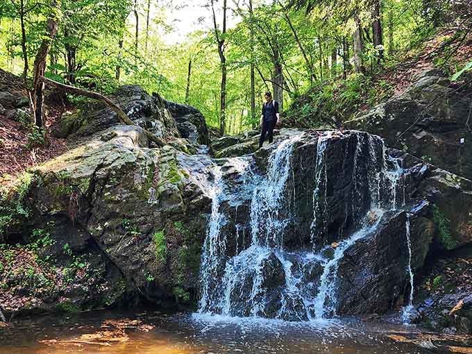 Multiple tiers of cascading water create a masterpiece that would make any landscape painter weep with joy.