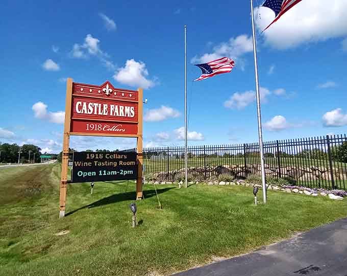 When a sign promises wine tasting and a castle, you've officially found the perfect Michigan afternoon destination.