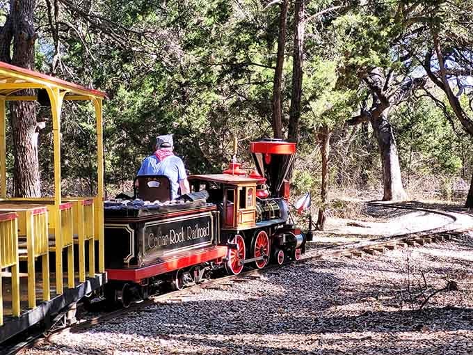 The engineer at the helm knows these curves like the back of his hand, guiding families through Hill Country magic.