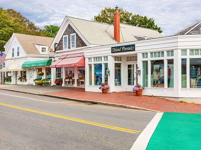 Main Street's brick sidewalks and flower-filled storefronts prove that charm isn't dead, it just moved to Cape Cod.