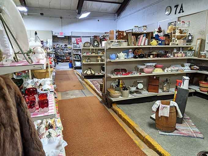 Endless aisles of memories await, each booth a portal to someone's carefully curated slice of American history.