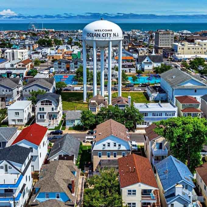 Ocean City's iconic water tower stands guard over a town that knows how to balance fun and family values.