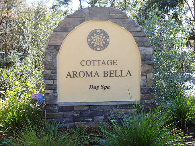 That elegant sign isn't just marking a location &ndash; it's promising an escape from reality.