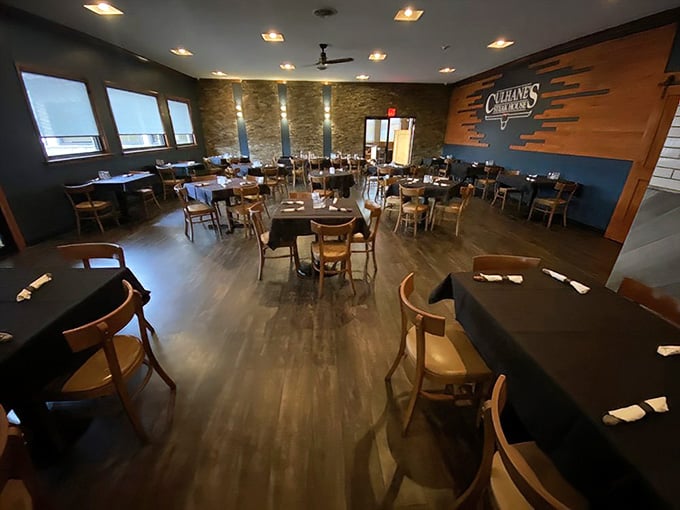 Modern elegance meets comfortable dining in a space designed for savoring every delicious moment together.