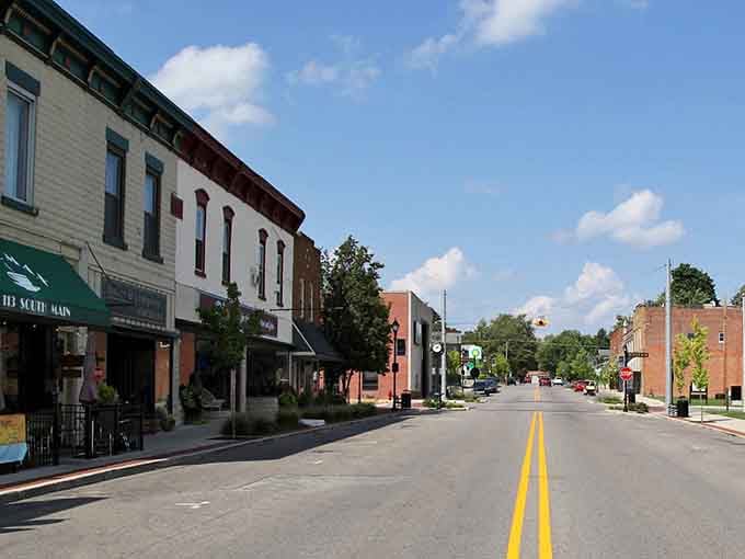 Small-town charm meets Main Street USA, where storefronts still outnumber chain restaurants and parking is actually free.