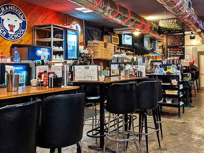 Counter seating where you can watch the magic happen, because breakfast tastes better with a show included.
