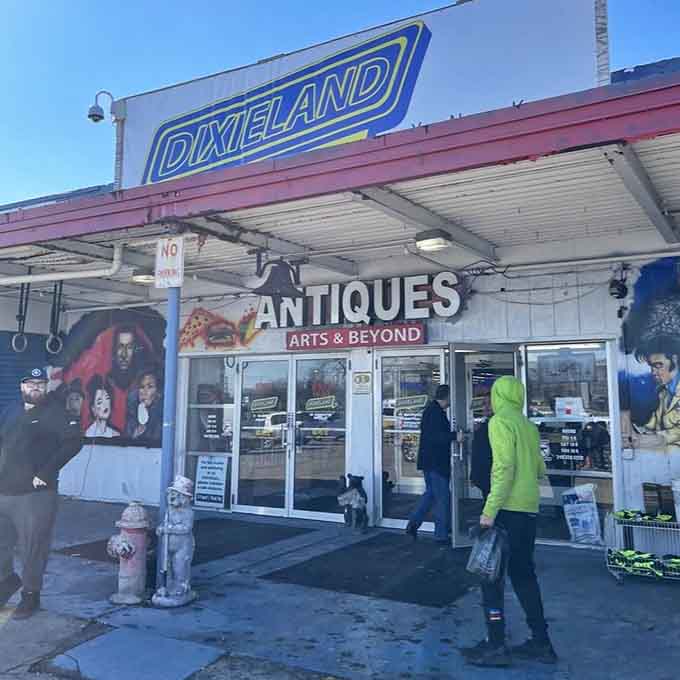 The entrance beckons like a portal to a dimension where every decade exists simultaneously and wants your money.