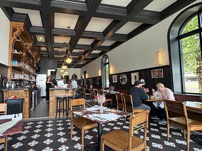 High ceilings, gorgeous tilework, and natural light that makes everything look like it belongs in a magazine.