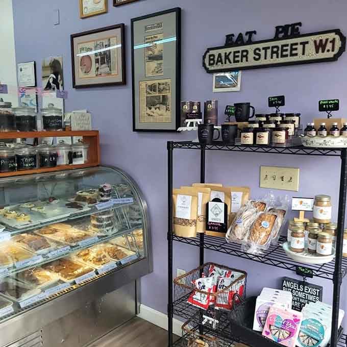 Step inside and you'll find a cozy space where the Baker Street sign winks at Sherlock fans.