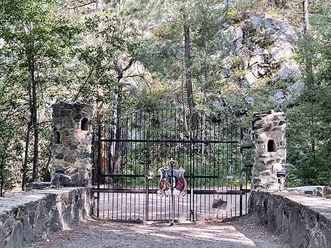 That ornate entrance gate isn't keeping muggles out, but it sure makes you feel like you need a password.