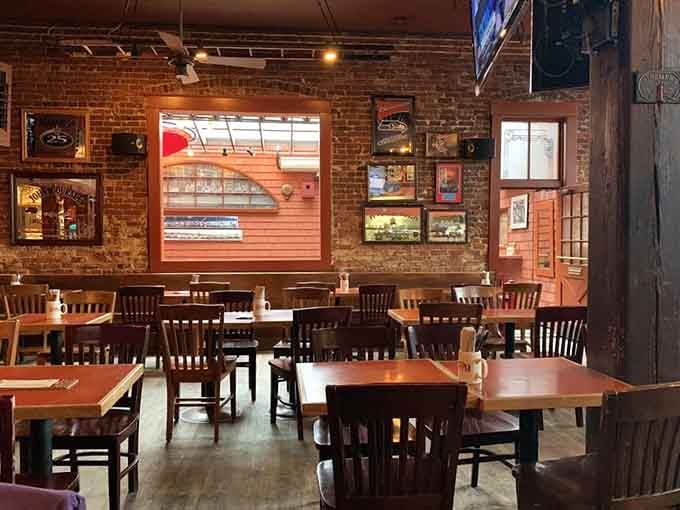 Exposed brick and wooden beams tell stories that no interior designer could ever fake or replicate convincingly.
