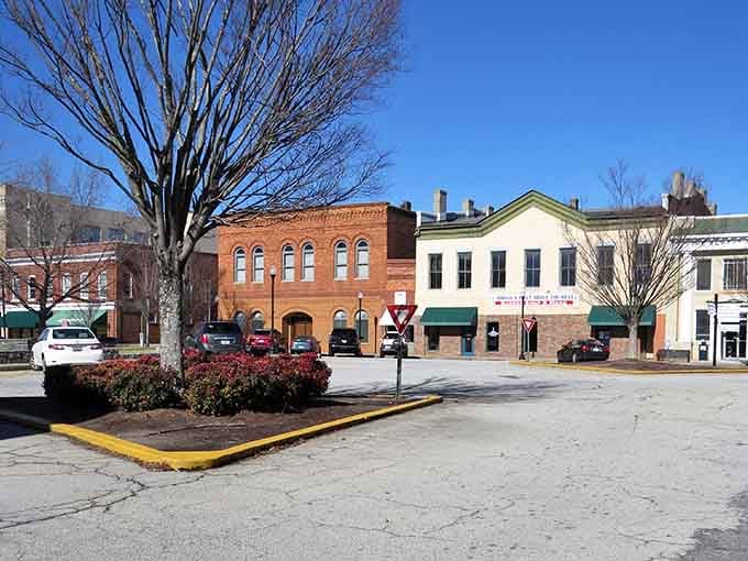 Historic storefronts line streets where architecture tells stories and parking spots are actually available for once.