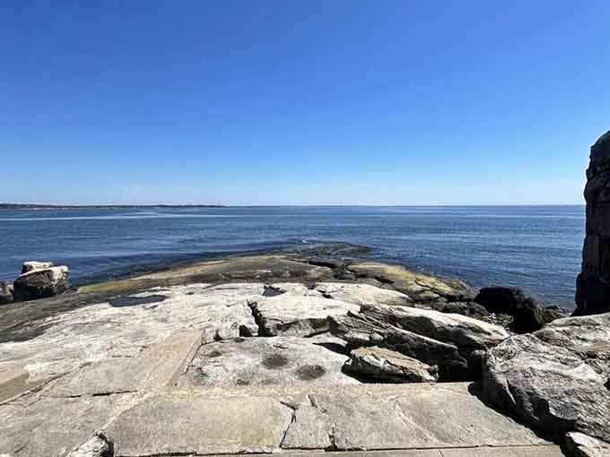 These ancient rocks have been watching boats pass by for centuries, silently judging your life choices with infinite patience.