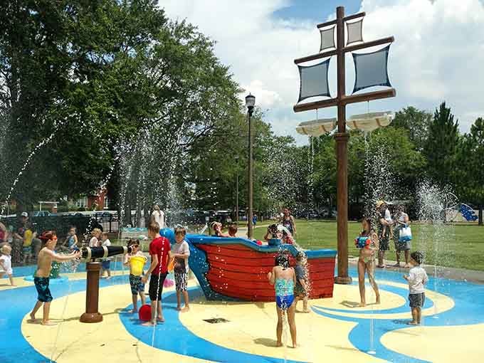 Nothing says summer like a pirate ship that's permanently docked and shooting water cannons at delighted children.