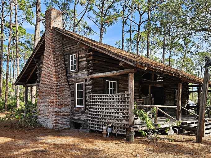 This pioneer-era log cabin stands as proof that Floridians were tough cookies long before air conditioning existed.
