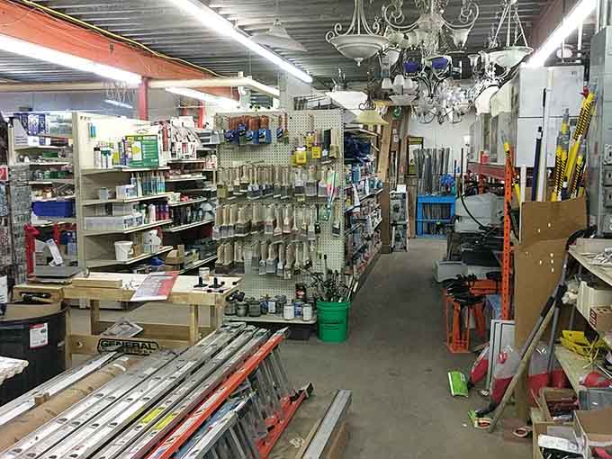 Hardware aisles stretch endlessly like a DIY enthusiast's fever dream, tools and possibilities everywhere.