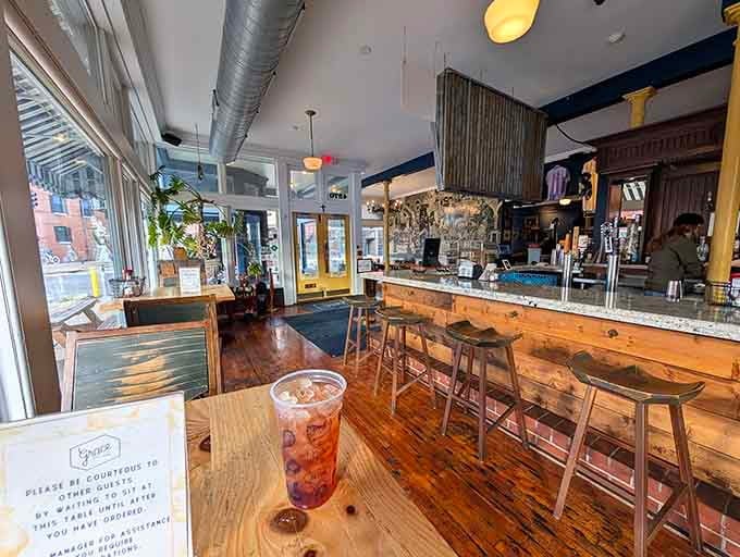 Step inside to find warm wood, industrial chic, and a bar that's practically begging you to stay awhile.